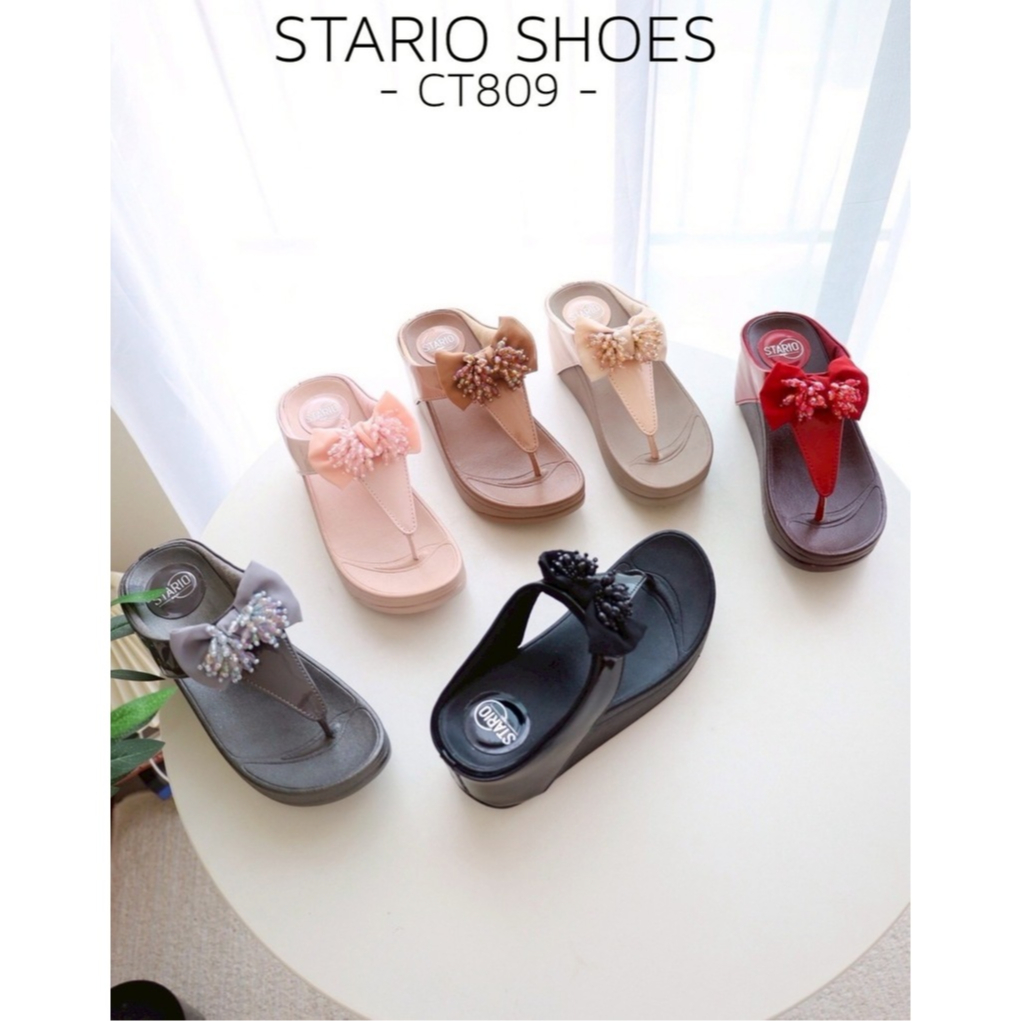 Stario Shoes ~CT809 สูง2.5นิ้ว หน้าคีบ เท้าอวบ+1 ️รองเท้าสุขภาพผู้หญิง ...