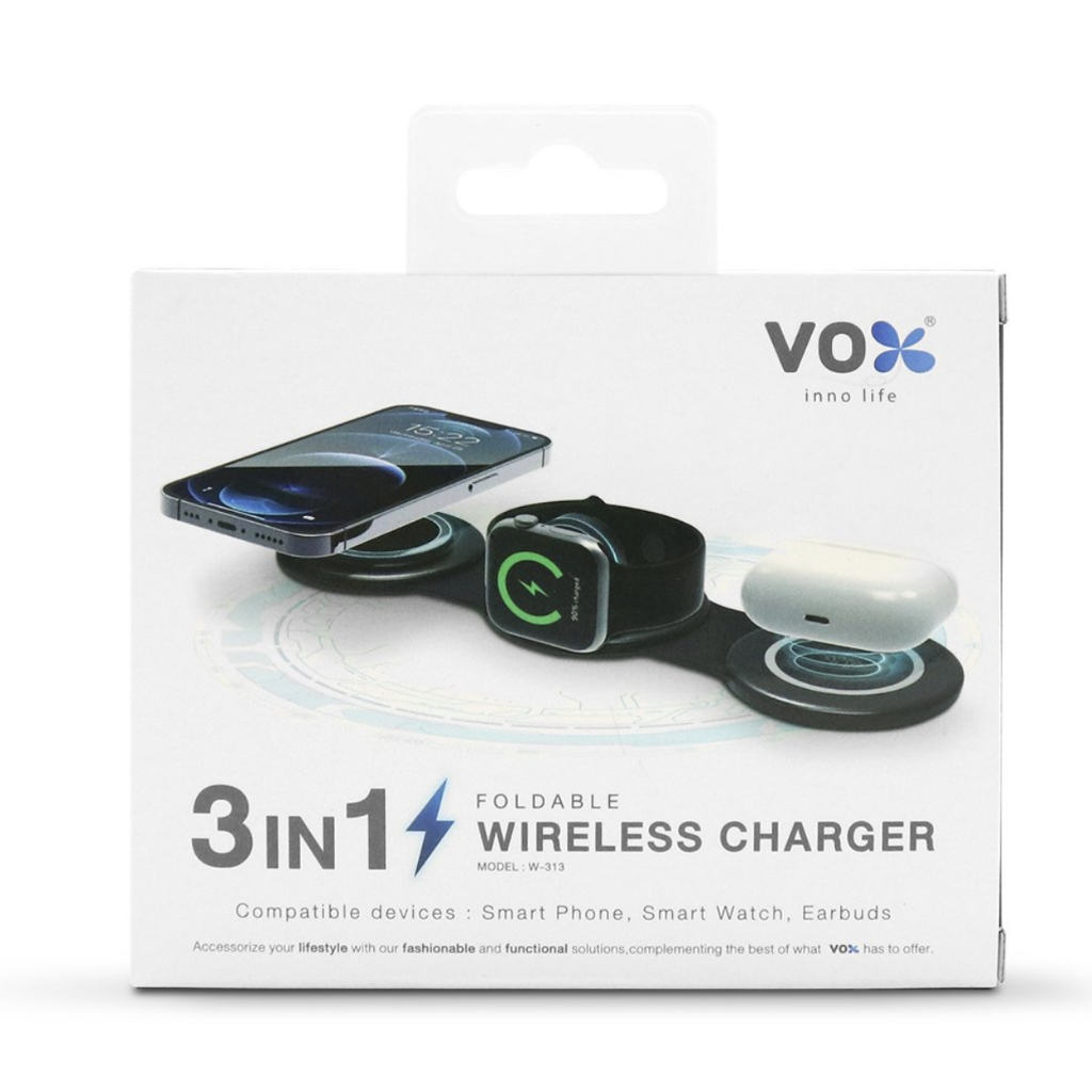 Vox แท่นชาร์จไร้สาย 3 in 1 Foldable Wireless Charger รุ่น W-313 ...