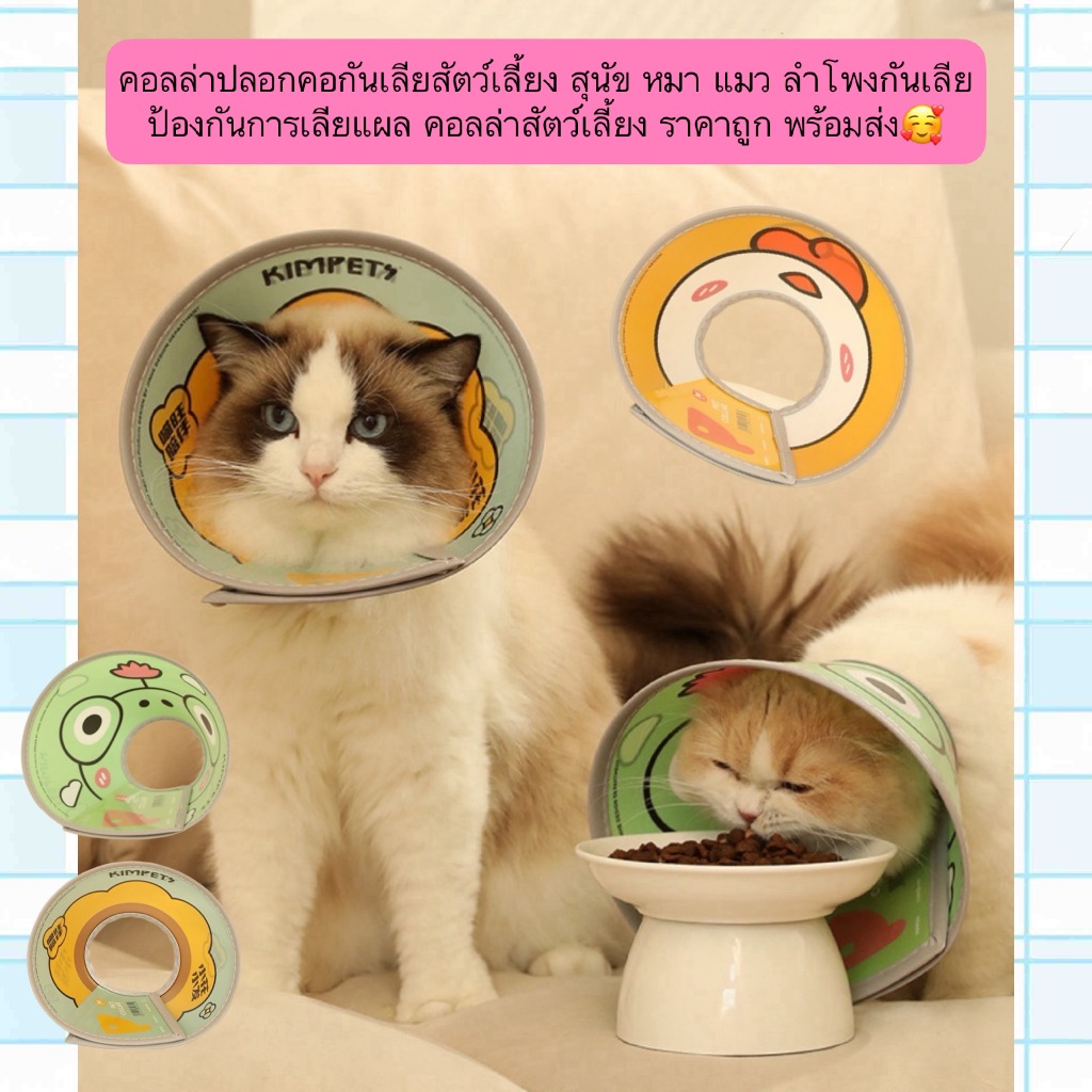 AL-1302 คอลล่าปลอกคอกันเลียสัตว์เลี้ยง สุนัข หมา แมว ลำโพงกันเลีย ...