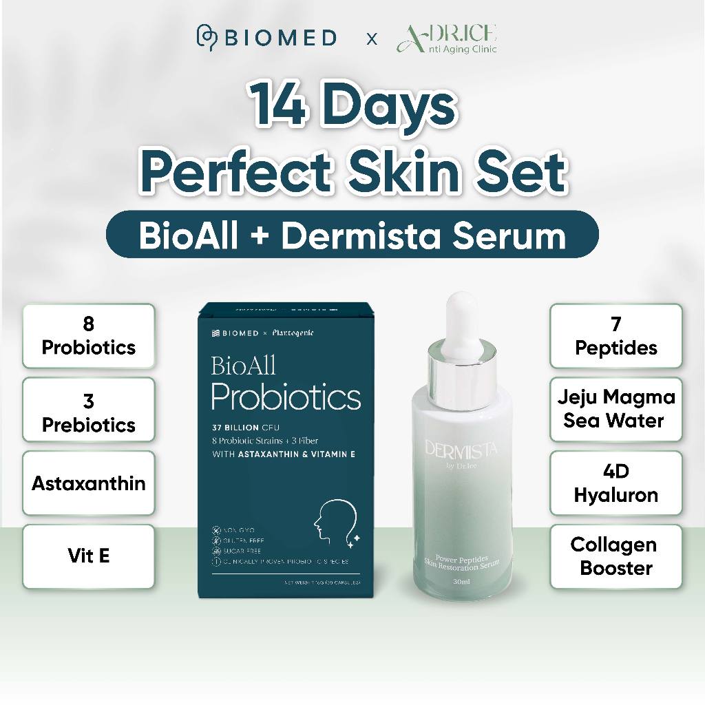 [BioMed x Dermista] BioAll โพรไบโอติกส์ + Peptides Serum Setจับคู่ดูแล ...