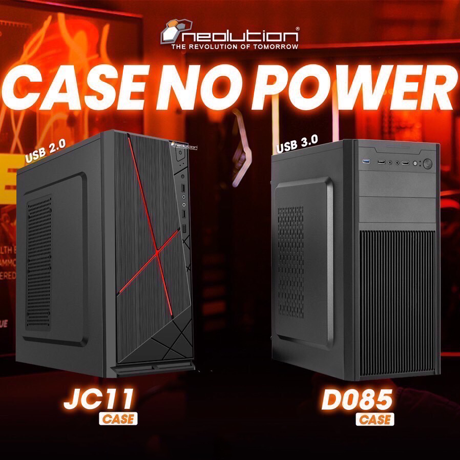 Neolution เคสคอมพิวเตอร์ JC11, D085 เคสทึบสีดำ เคสออฟฟิส | Shopee Thailand