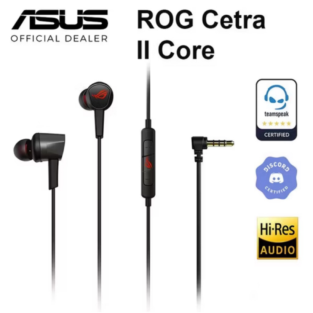 หูฟังเกมมิ่ง ASUS ROG Cetra II Core in-ear gaming 3.5 mm(มือสอง ...