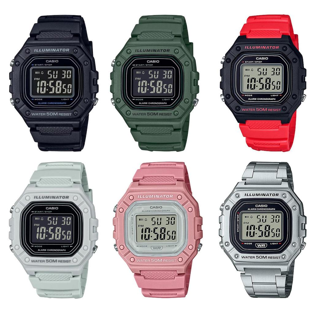 Casio Standard รุ่น W-218H (W-218H-1A,W-218H-2A,W-218H-3A,W-218H-4B,W ...