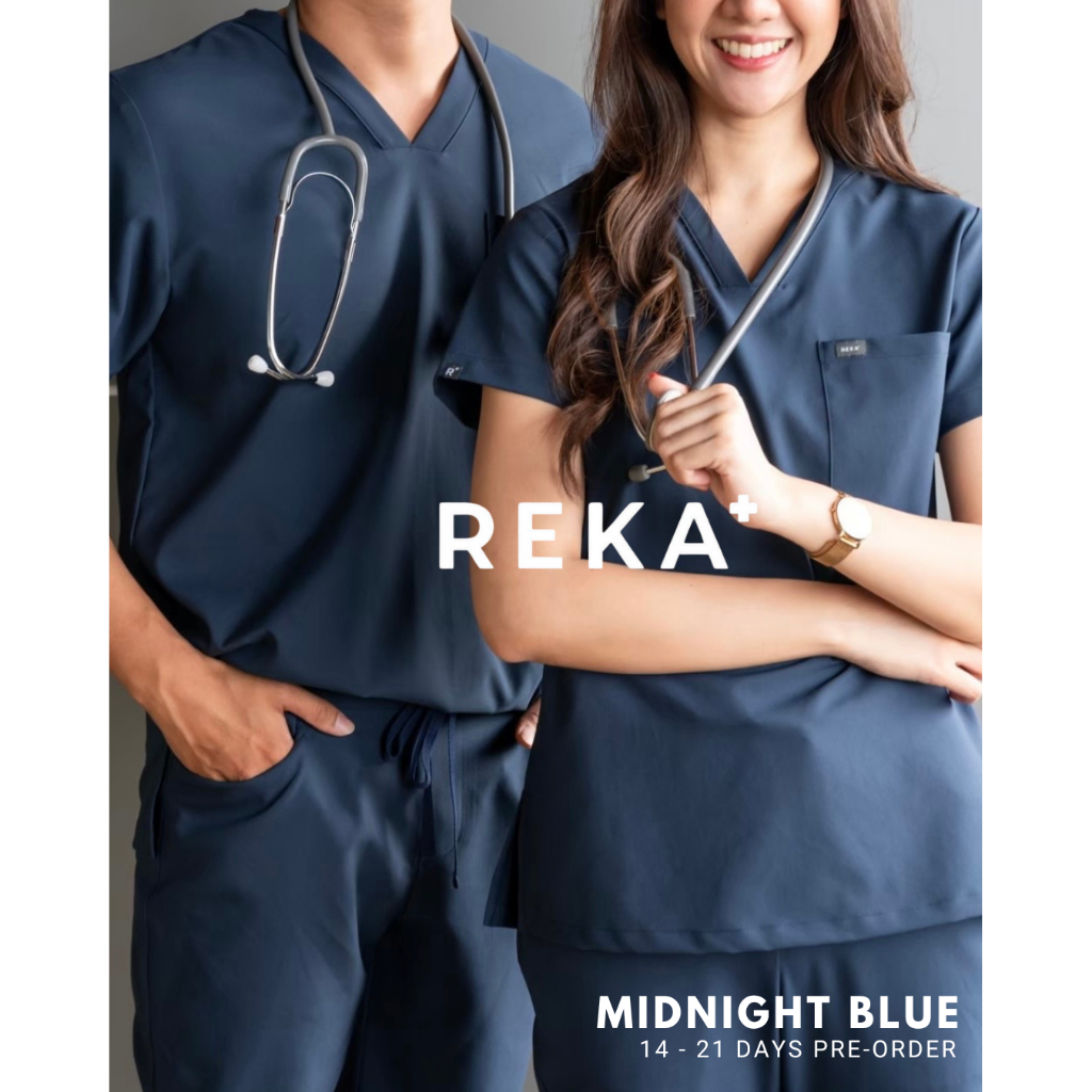REKA SCRUBS - สี Midnight Blue - BEATRIX (ชุดสครับแพทย์ พยาบาล พร้อมปัก ...