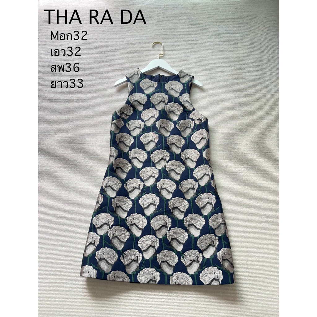 THA RA DA เดรส ผ้าอยู่ทรง ซิปหลังสภาพใหม่ค่ะมีซับใน | Shopee Thailand