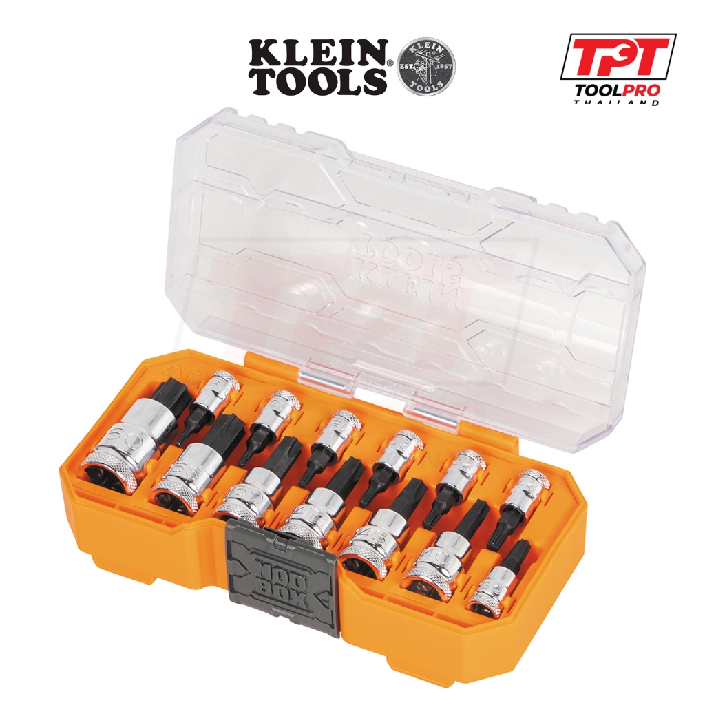 Klein Tools ชุดลูกบล็อก Knurled TORX Bit Socket Set, 13-Piece, MODbox ...