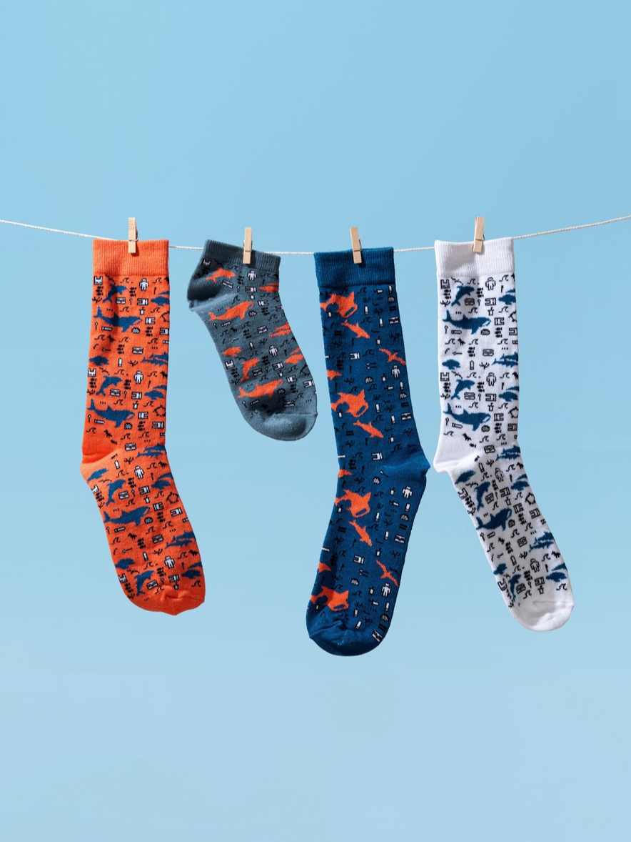 ถุงเท้าจากใยโพลีเอสเตอร์รีไซเคิล 100% - ReReef SeaSock – Socks From 100 ...