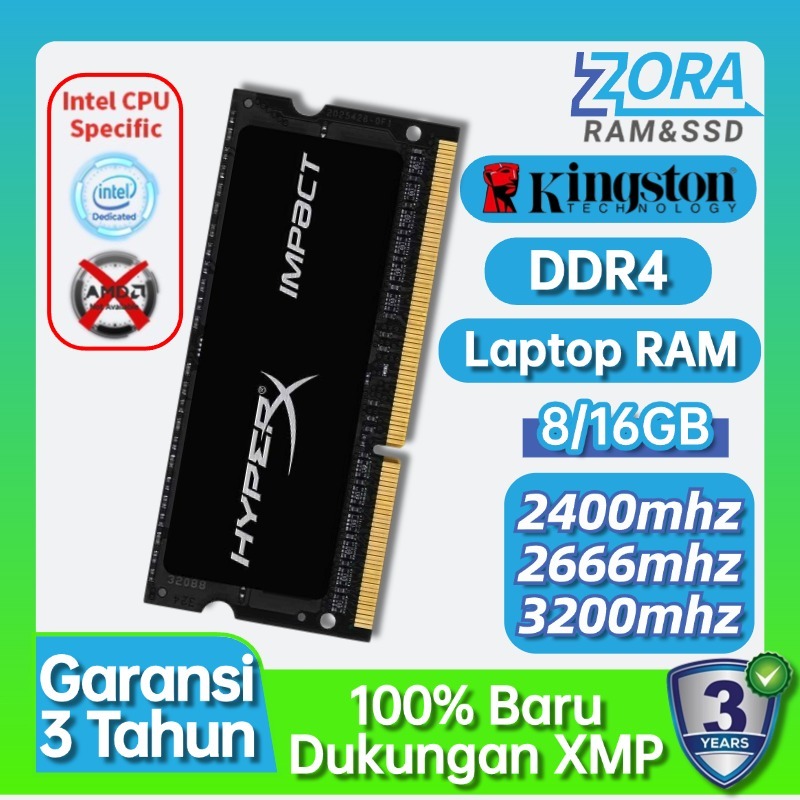 [For Intel CPU Only] Kingston Laptop RAM DDR4 8GB 16GB PC4-21300 3200 ...