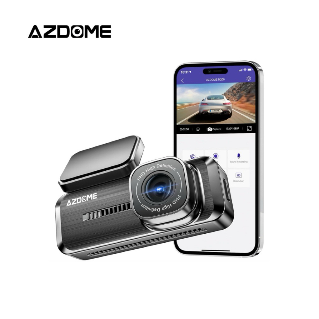 AZDOME M200 + เม็มโมรี่การ์ด 128GB กล้อง ติดรถ 1080P Full HD มุมกว้าง ...