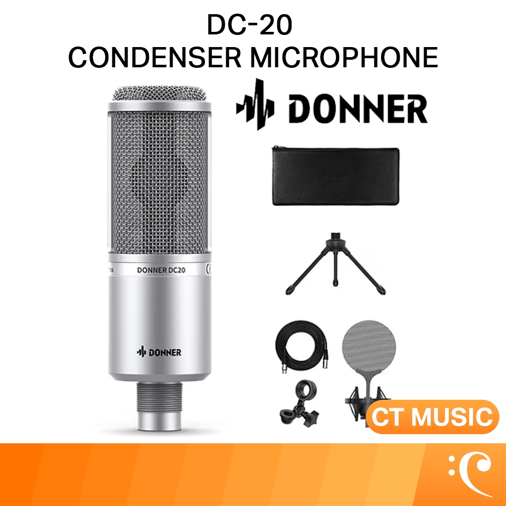 ไมโครโฟนคอนเดนเซอร์ Donner DC20 Large Diaphragm Condenser Microphone ...