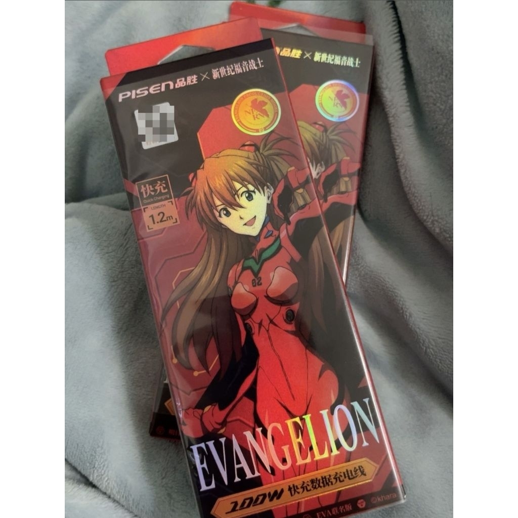 Pisen สายชาร์จ Type C to C 100w แท้ evangelion asuka limited edition ...