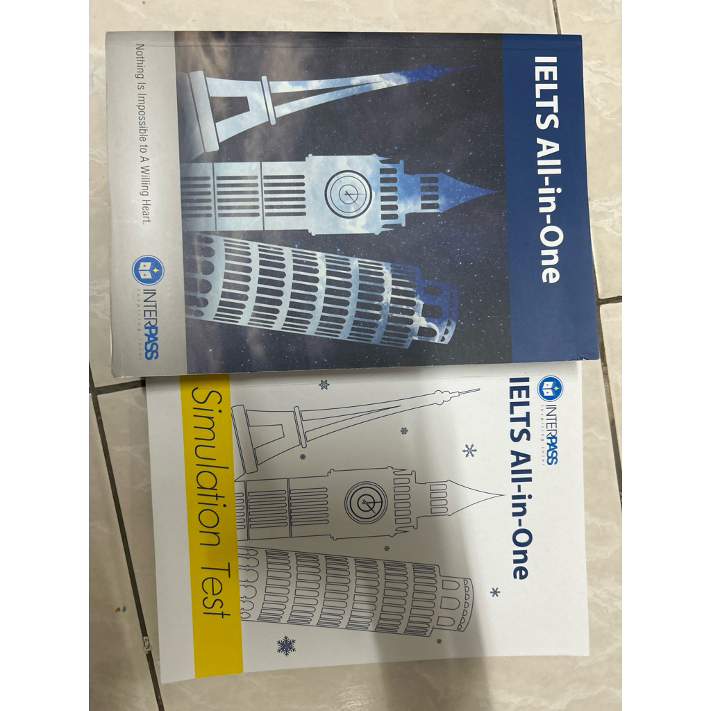 ielts all in one interpass มีขีดเขียน ไฮไลท์ 40% ขายเป็นคู่สองเล่ม | Shopee Thailand