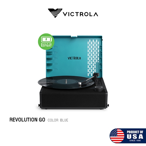 Victrola Revolution GO เครื่องเล่นแผ่นเสียง แบตเตอรี่ ลำโพงในตัว บลูทูธ ...