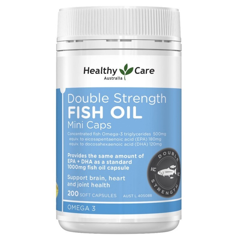 Healthy Care Double Strength Fish Oil Mini 200 Capsules(exp:2027 ...