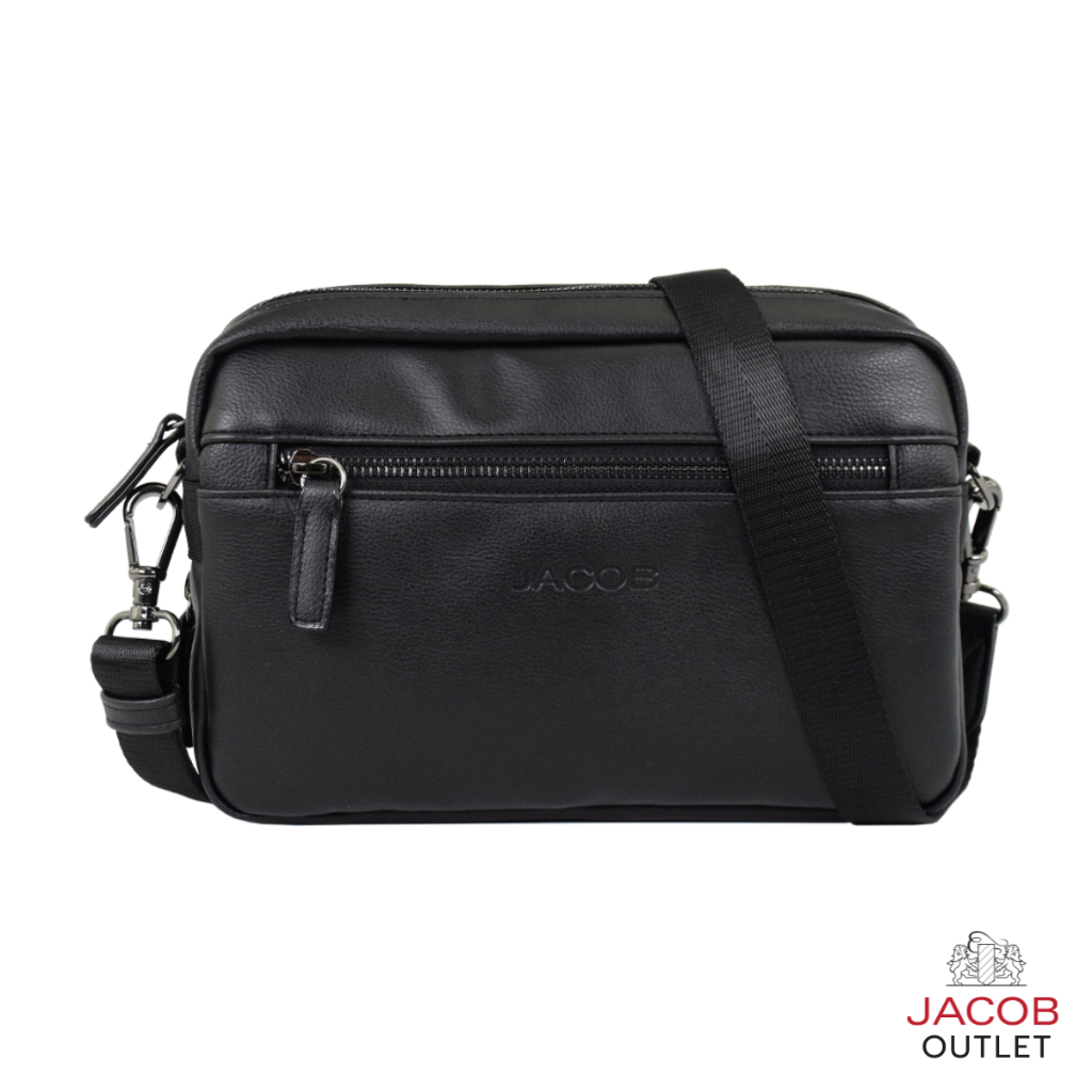 JACOB กระเป๋าสะพายข้างชาย พร้อมสายคล้องมือ รุ่น 70100 | Shopee Thailand