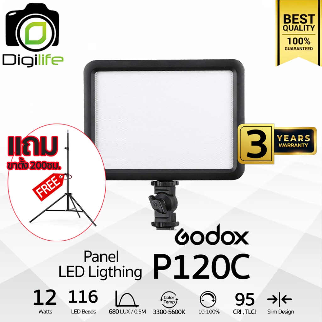 Godox LED P120C - 12W 3300-5600K - รับประกันศูนย์ Godox Thailand 3ปี ...