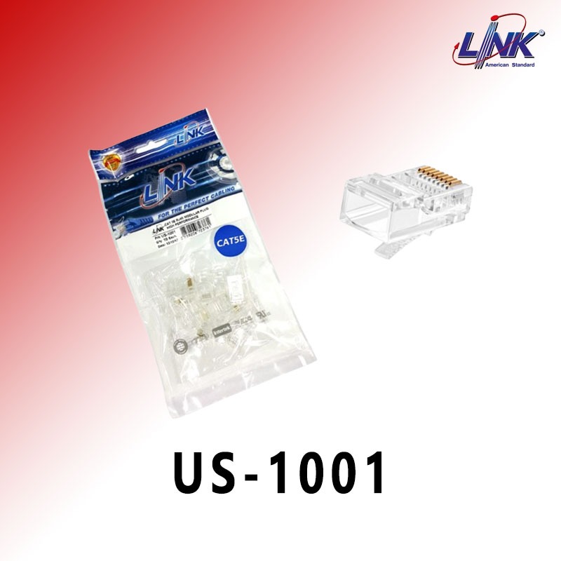 US-1001 RJ45 CAT5E เม็ดโมดูล่าปลั๊กตัวผู้ ″LINK″ (10PCS/PACK) **ขายยกแพ็คๆละ10ชิ้น** | Shopee ...
