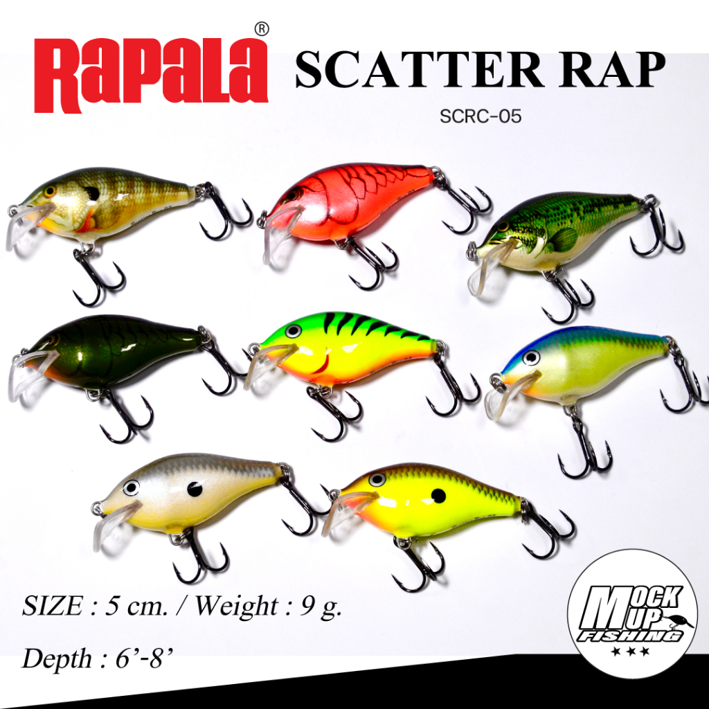 เหยื่อปลอม RAPARA รุ่น SCATTER RAP SERIES -CRANK- ขนาด 5 ซม. | Shopee ...