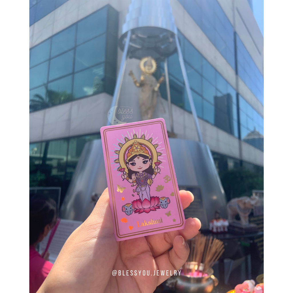 BYJ l การ์ดพระลักษมี เทพีแห่งความมั่งคั่ง ร่ำรวย ความรัก โชคลาภ ผ่านพิธีแล้ว | Shopee Thailand