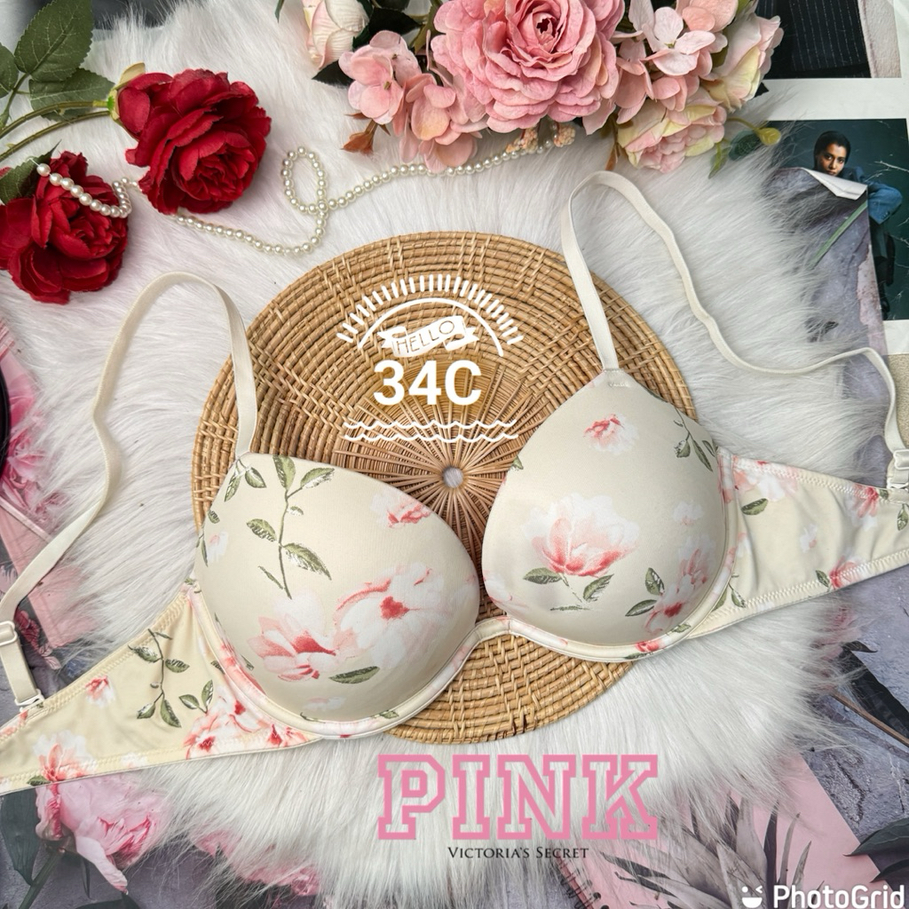 PINK Victoria’s Secret 34C ใหม่มาก ฟองหนา ดันทรง สะอาด | Shopee Thailand