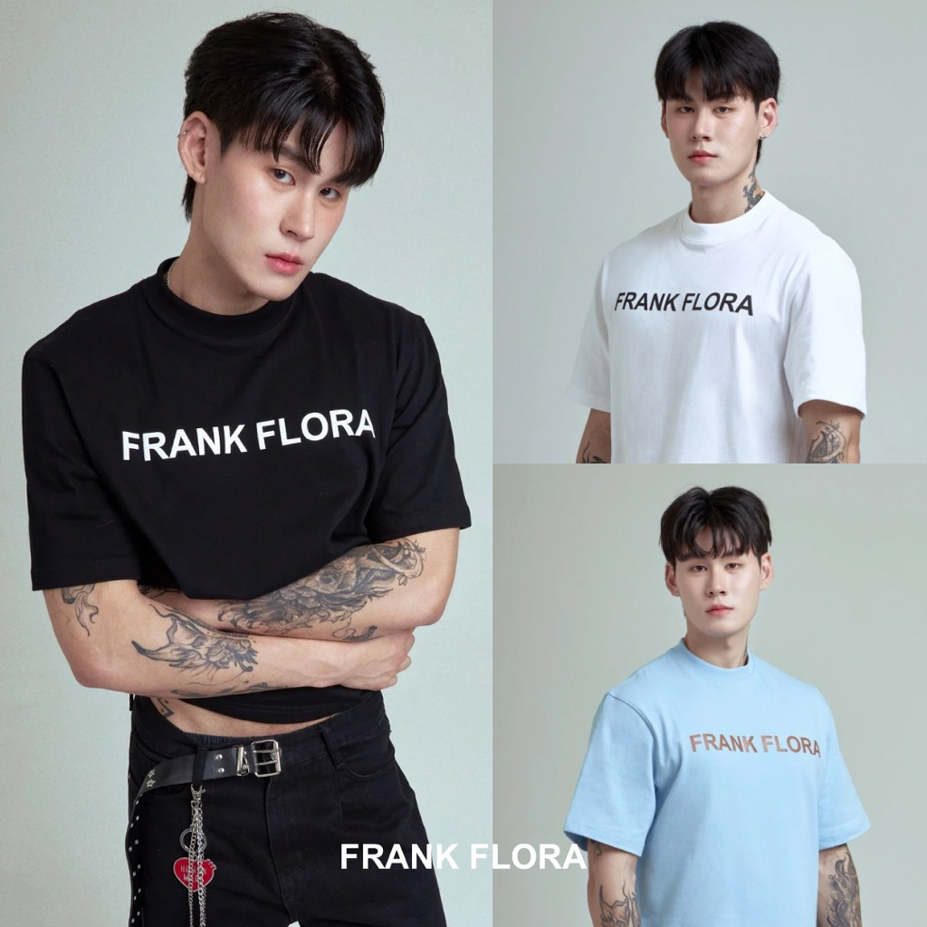 [ พร้อมส่ง ] FRANK FLORA Logo T-shirt Unisex - เสื้อยืดสกรีนลาย (2) | Shopee Thailand