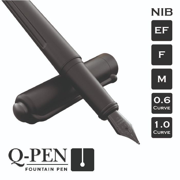 Q-PEN ปากกาหมึกซึมทรงหัวงอน | Shopee Thailand
