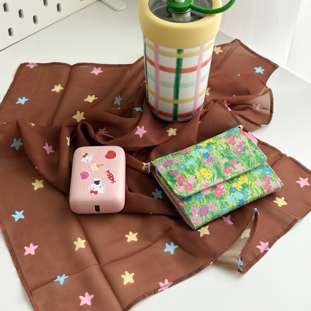 amuse stuff-mini scarf flower ผ้าพันคอผืนเล็กอเนกประสงค์ลายดอกไม้🧣 ...