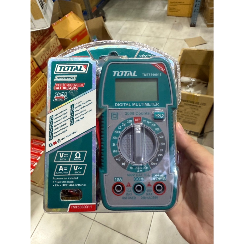 Total ดิจิตอล มัลติมิเตอร์ เครื่องวัดแรงดันไฟฟ้า เครื่องวัดกระแสไฟฟ้า Digital Multimeter โอห์ม ...