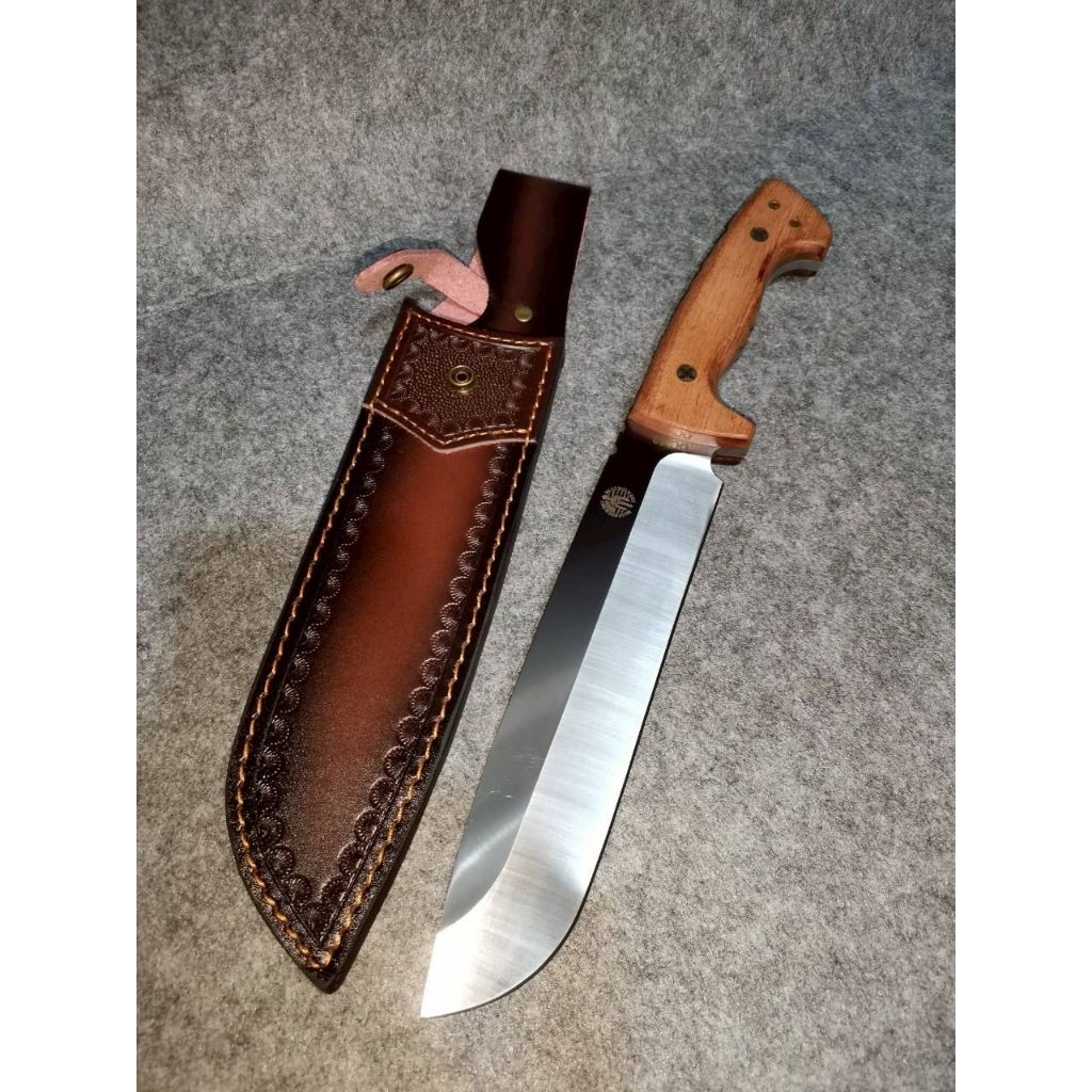 อุปกรณ์ตั้งแคมป์เดินป่า วัสดุใบมีด: DC53 ความแข็ง 60-62 HRC ด้ามจับ ไม้Rosewood ซองหนัง | Shopee ...