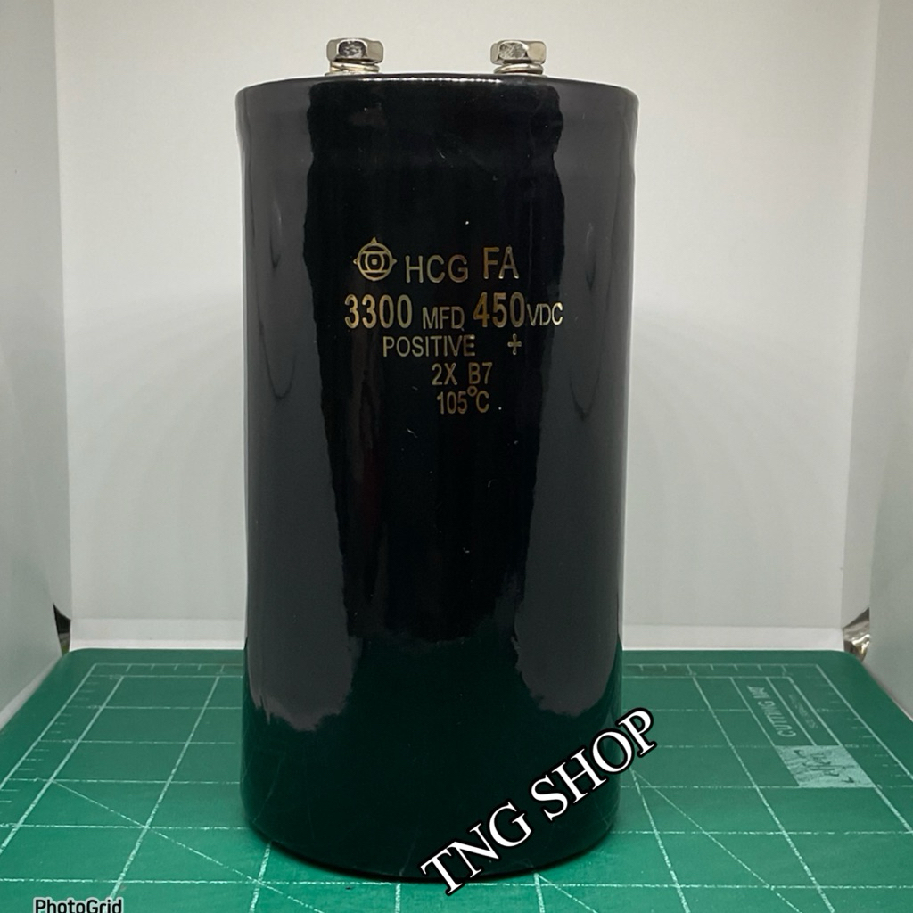 CAPACITOR 3300 uf 450VDC ขนาด สูง 14CM กว้าง7.5CM Capacitor ใหม่ ...