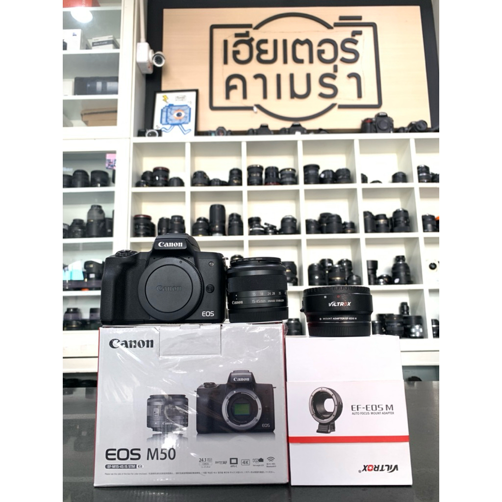 CANON M50+15-45+adapter Viltrox | Shopee Thailand