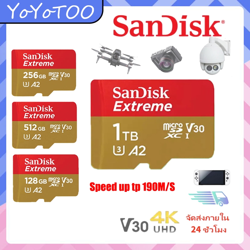 SanDisk Extreme Micro SDXC A2 U3 V30 4K 128GB 256GB 512GB 1TB memory ...