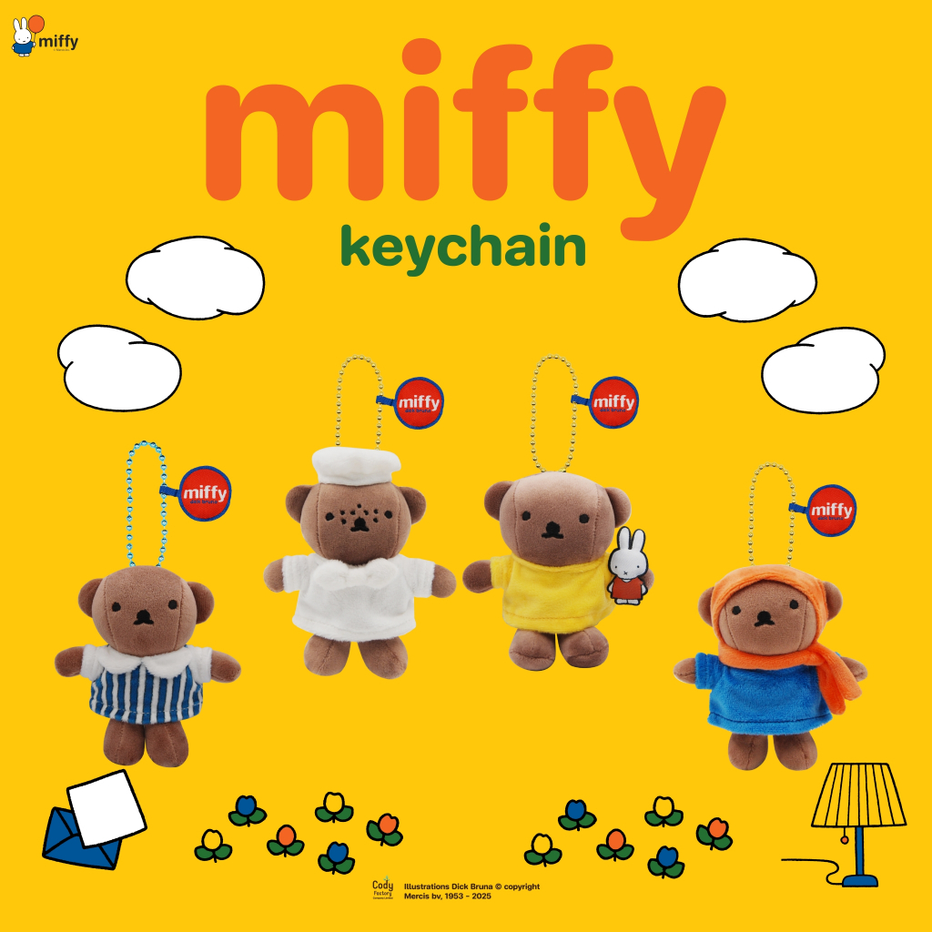 พวงกุญแจ Boris & Barbara การงานอาชีพ (Miffy & Friends) | Shopee Thailand