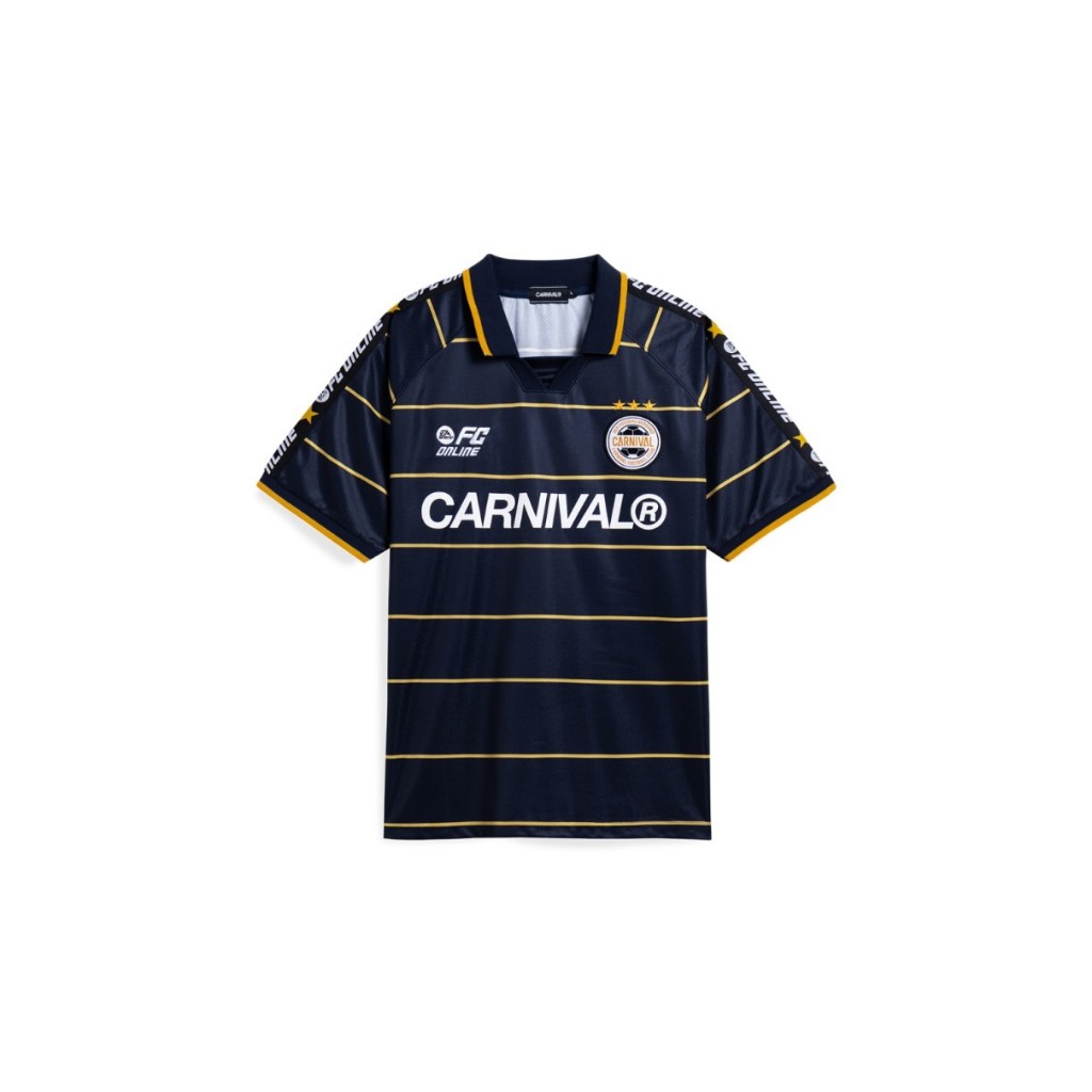 เสื้อบอล CARNIVAL X FC ONLINE 2025 CHECKERED FOOTBALL JERSEY Navy พร้อม ...
