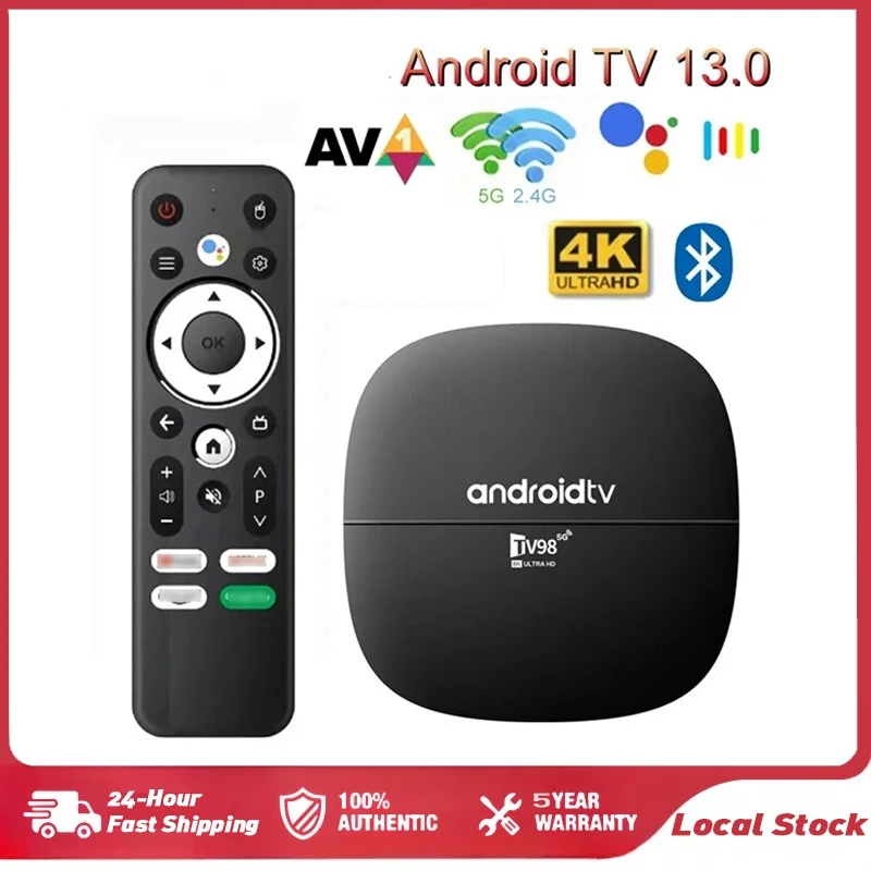 TV98 ATV 16-256GB T99 MAX ATV HD 8K H313 Quad Core Android TV BOX BT4.0 ...