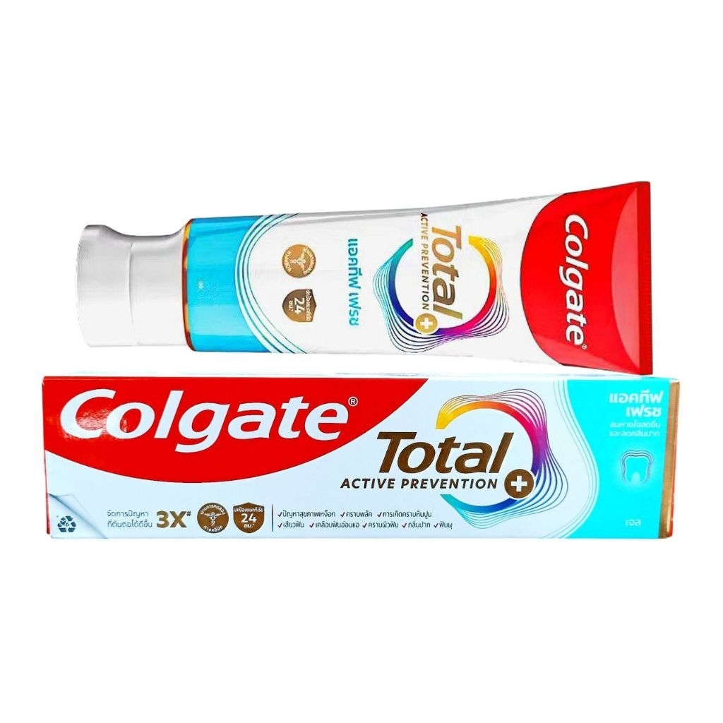 ยาสีฟัน คอลเกต โททอล แอคทีฟ เฟรช Colgate Total Active Fresh 150 g ...