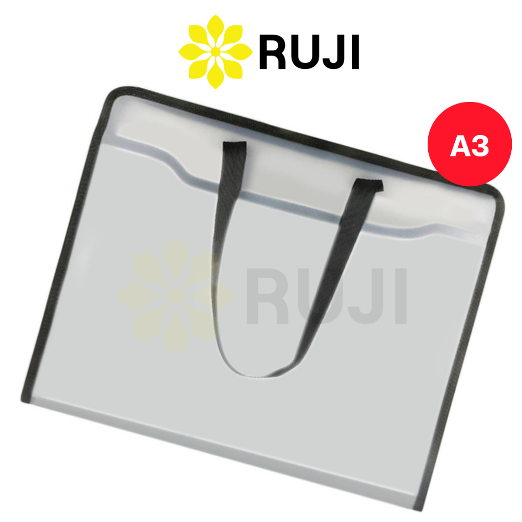RUJI RJ-CLEARA3 กระเป๋าใส่แบบ สีใส A3 พร้อมสายสะพาย กระเป๋าใส่เอกสาร ...