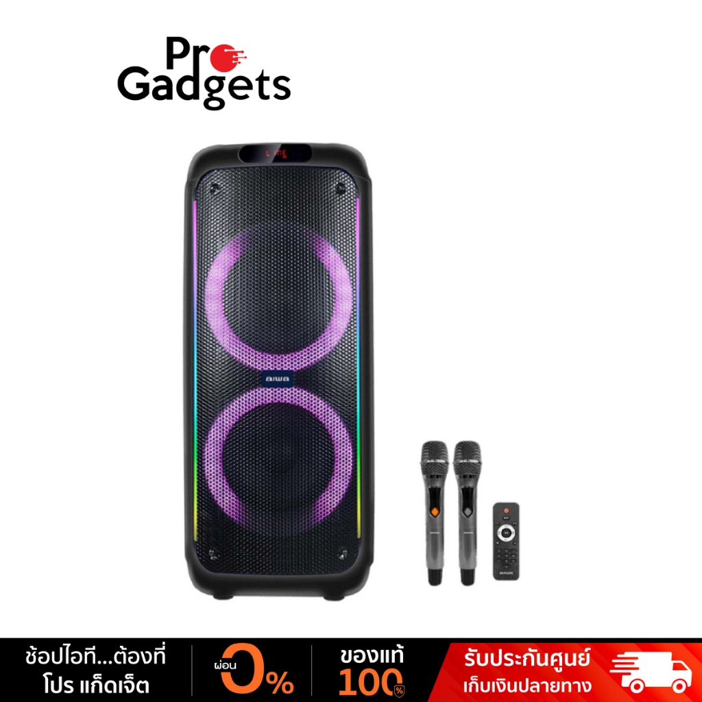 AIWA PSP-1212 Bluetooth Party Speaker Black ลำโพงปาร์ตี้ไร้สาย พร้อม ...