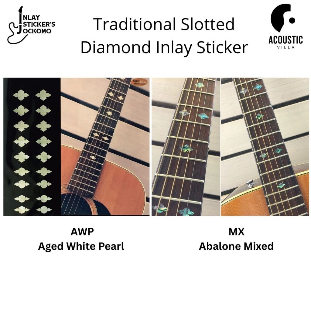 Traditional Slotted Diamond Fret Markers Inlay Sticker | Shopee Thailand