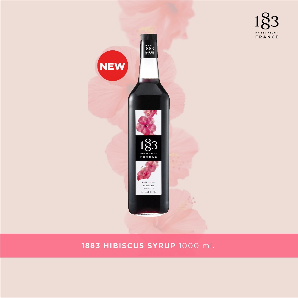 1883 Syrup น้ำเชื่อมกลิ่นดอกชบา 1000 มล. (1883 HIBISCUS SYRUP 1000 ml ...