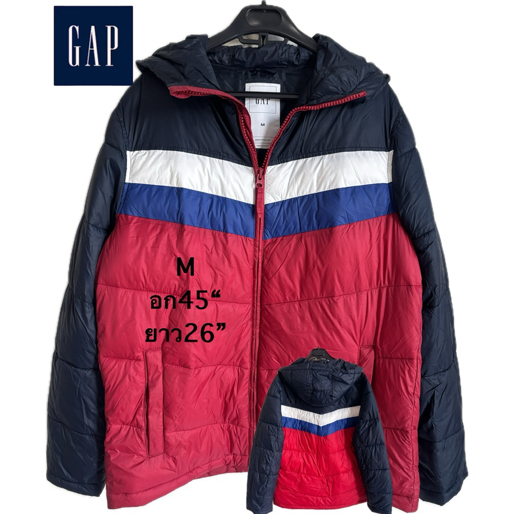 ch5 มือสอง เสื้อโค้ชกันน้ำ สภาพดี! GAP down jacket US Water repellent ...
