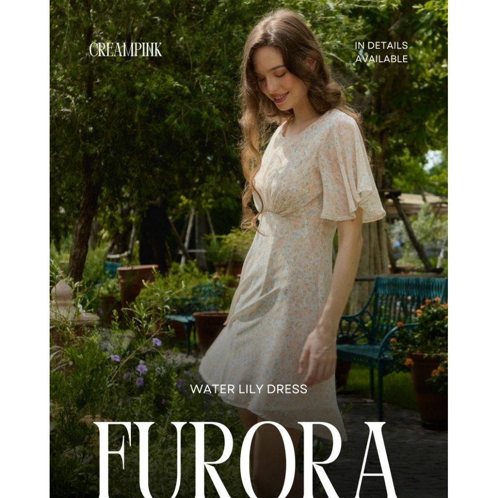 (พร้อมส่ง) สีขายดีที่สุด! FURORA OFFICIALS • Water Lily Dress มินิเดรส ...
