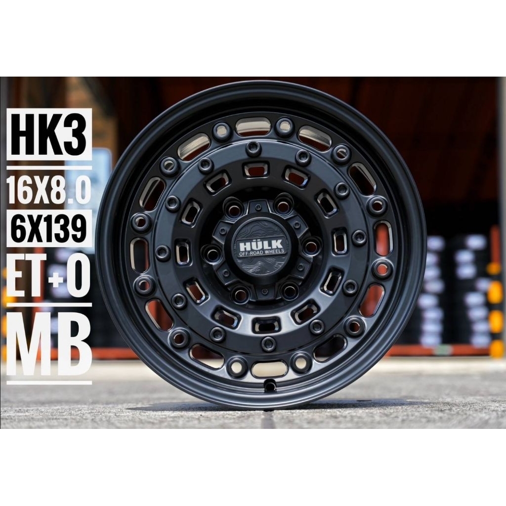 ล้อแม็กซ์ EMOTION R HK3ขอบ16 6รู139.7กว้าง8นิ้ว ET0ล้อแข็งแรง มีสีดำ ...