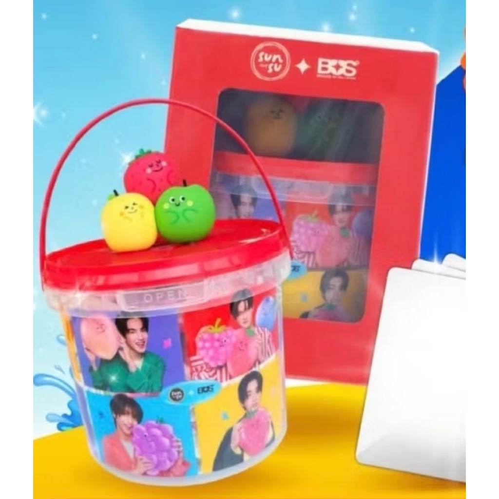 Sunsu Bus ถังพร้อมขนมและการ์ดBus ครบเซต ล่าสุด ของแท้ 100% | Shopee ...