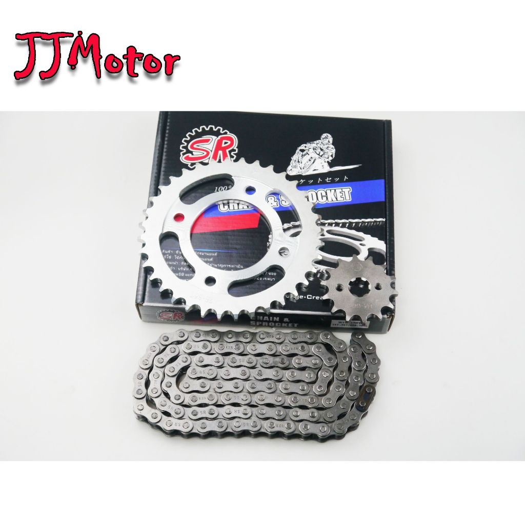 SR โซ่สเตอร์ 3ชิ้น โซ่+สเตอร์หน้า+หลังเดิม 428 สำหรับ WAVE100S ยูบ๊อกซ์ ...