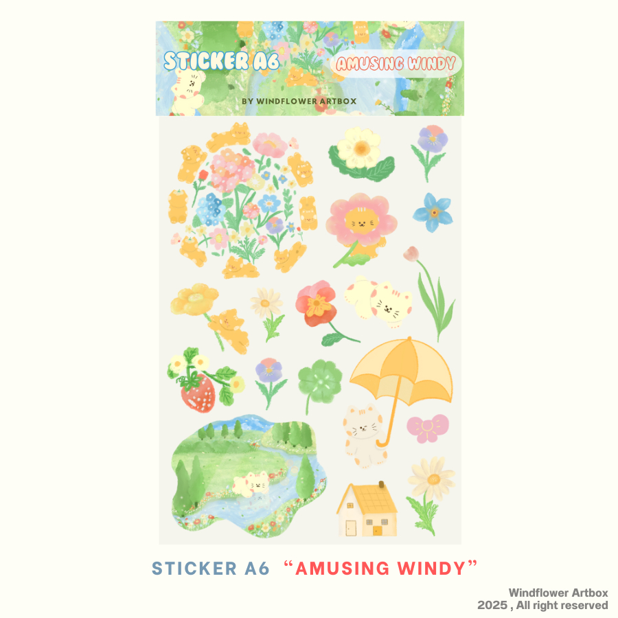 Sticker a6 [amusing windy] | Shopee Thailand