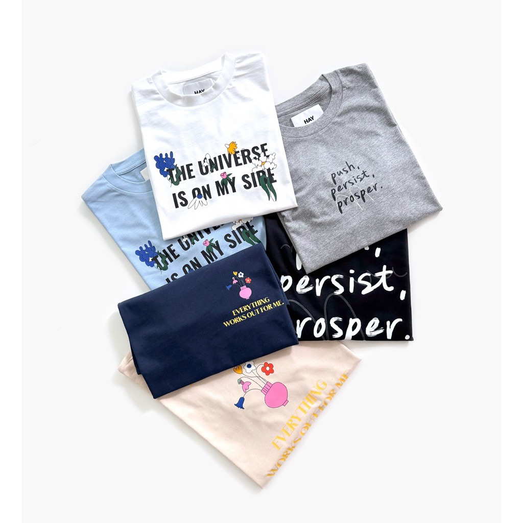 HAY - THE UNIVERSE / I AM SO LUCKY / PUSH PERSIST (unisex) | Shopee ...