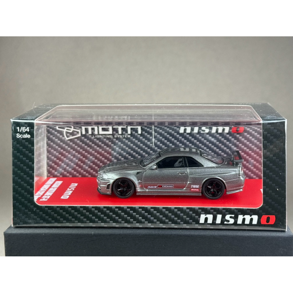 🔹Nissan Skyline GTR With LED Gray (Nismo BNR34 CRS Version ) Scale 1:64 ...