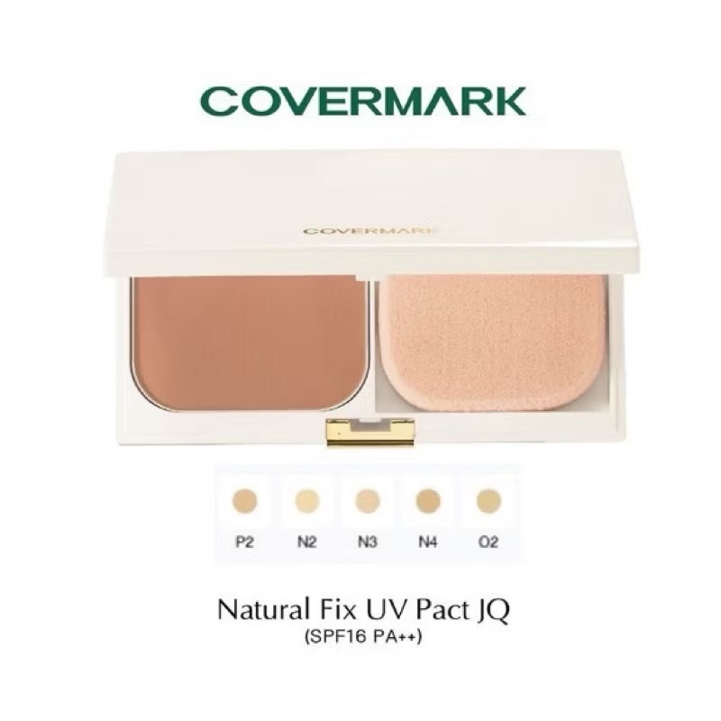 ️ปลอมคืนเงิน ️ Covermark Natural Fix UV Pact JQ 13.5 g. แป้งรีฟิลผสมรองพื้นปกป้องผิวจากความมัน ...