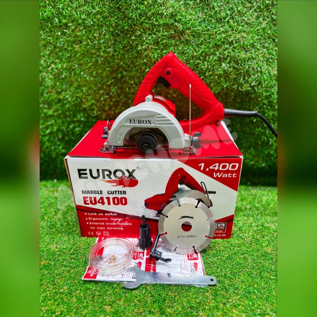 EUROX เครื่องตัดหินอ่อน 4 นิ้ว รุ่น EU4100 / 220V 1400W (แถมใบตัด1ใบ) เครื่องตัด หินอ่อน ไม้ ...